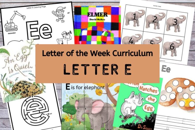 Letter of the Week Preschool Curriculum: Letter E - Printables and ...