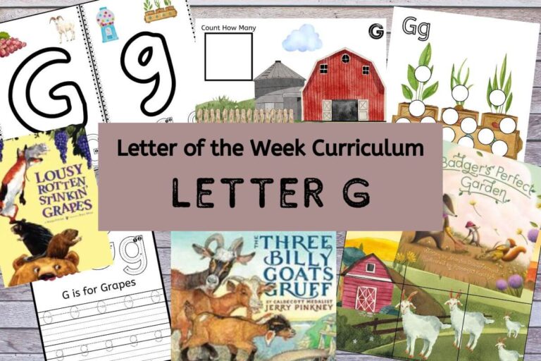 Letter of the Week Preschool Curriculum: Letter G - Printables and ...