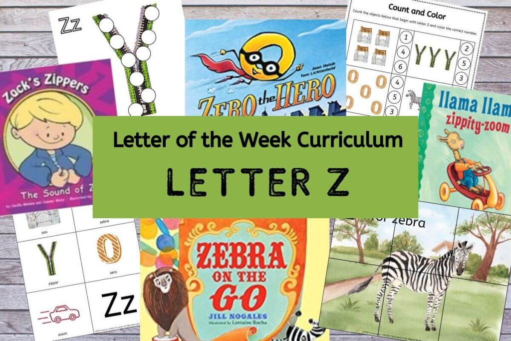 Letter of the Week Preschool Curriculum: Letter Z - Printables and ...